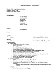 CYEE-Z-Minutes August 2022 Final | Huronia Airport